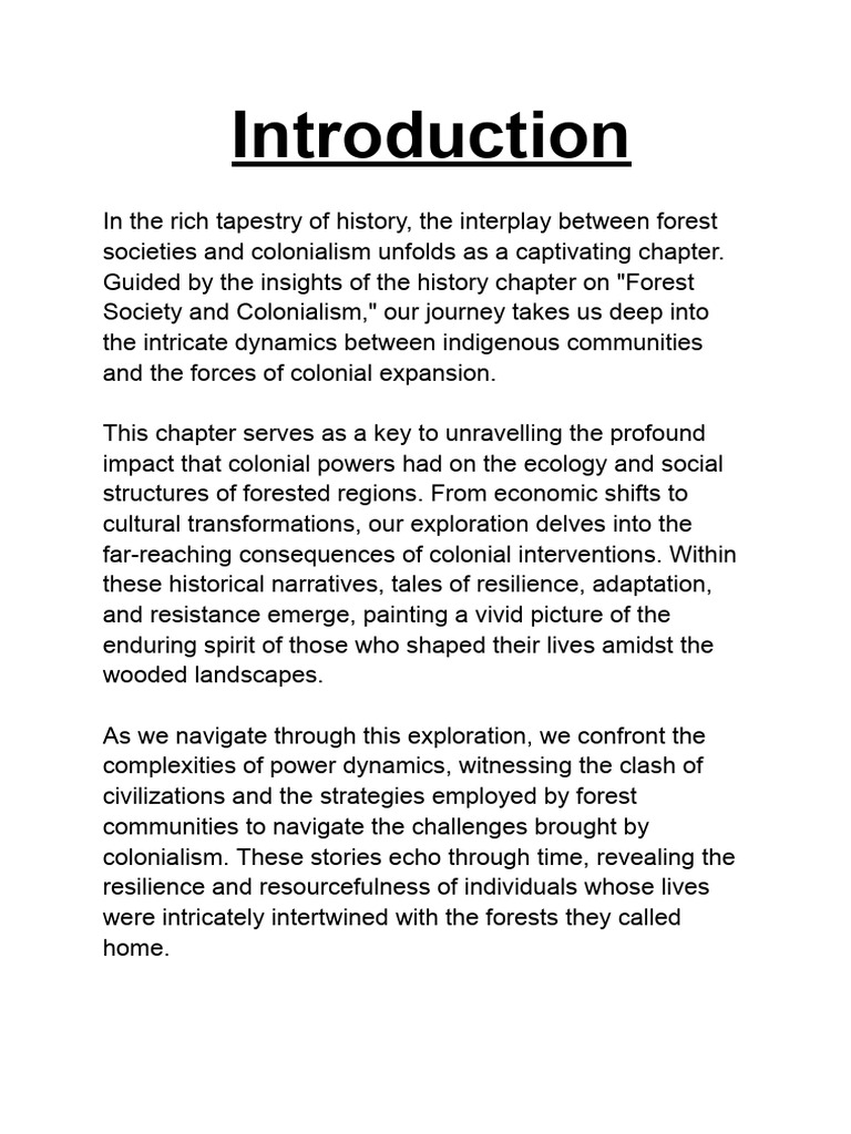 Forest Society and Colonialism Class 9 Project | Download Free PDF ...
