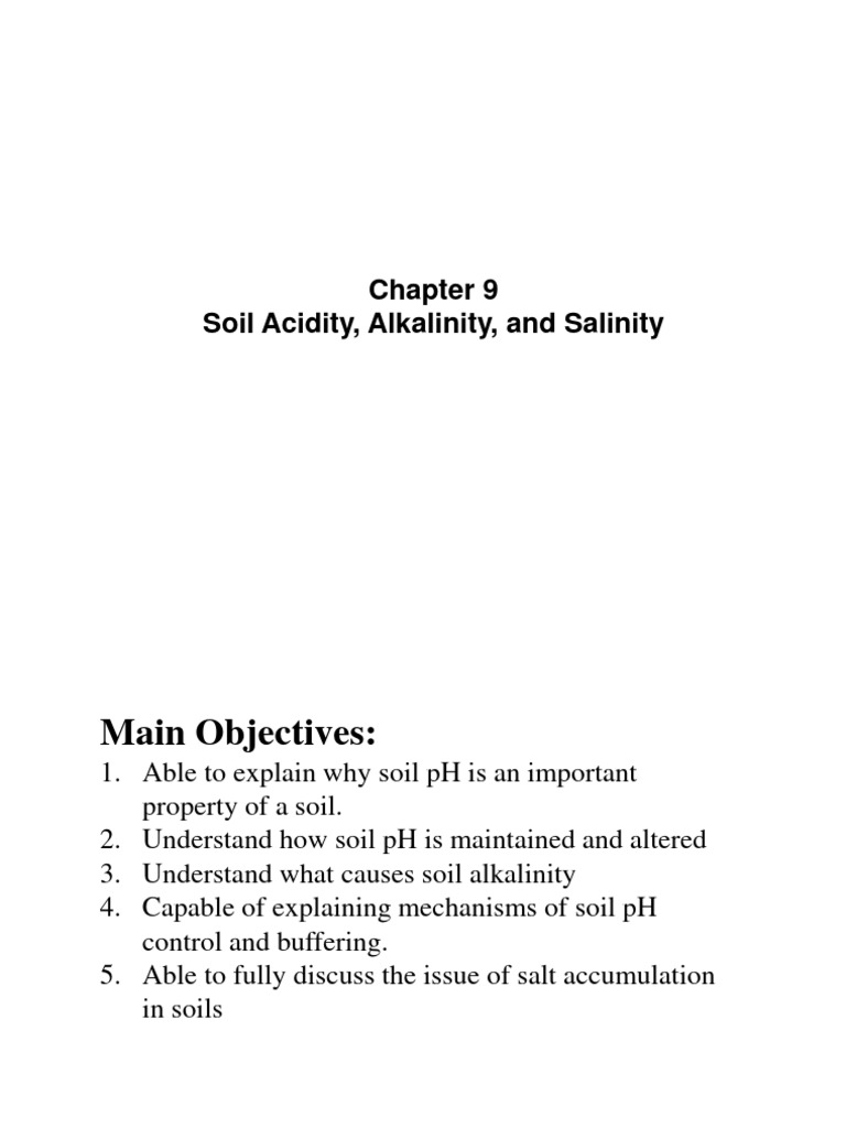 Lesson 7 Acidity, Alkalinity, and Salinity | PDF | Soil | Ph