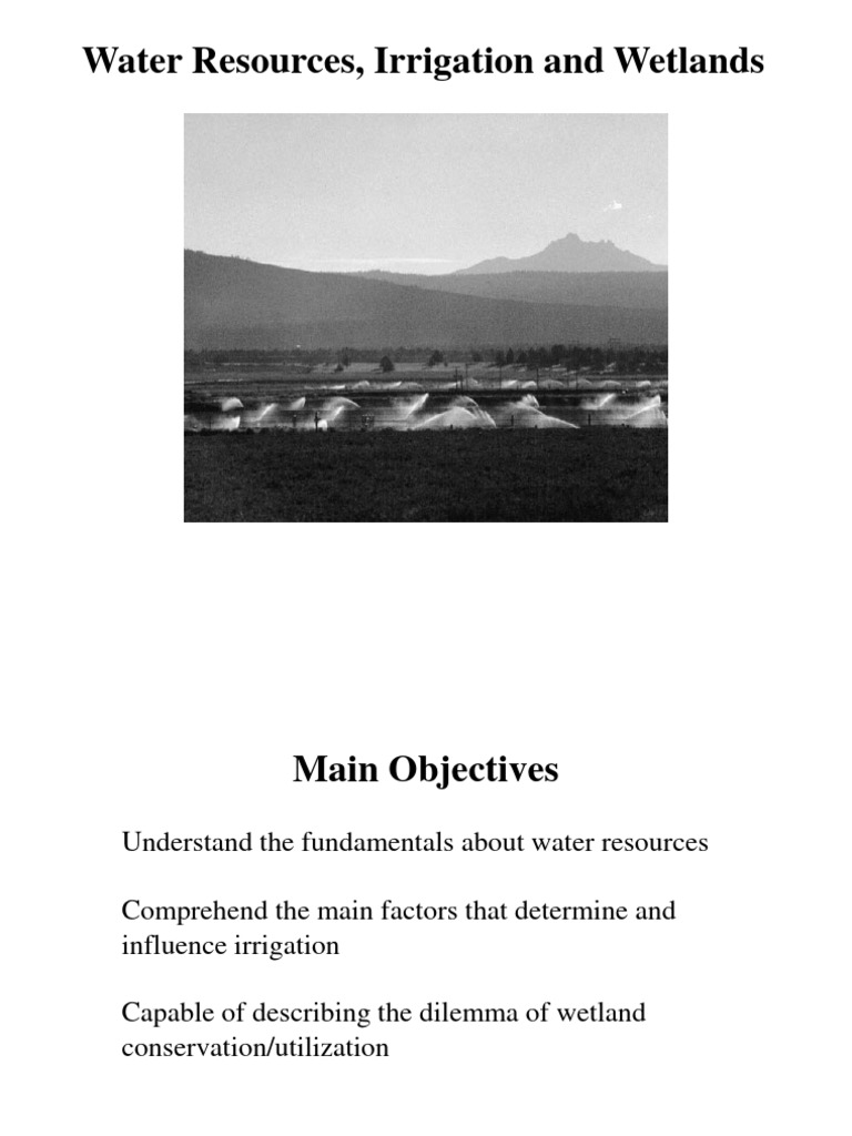 Lesson 17 Water Resources, Irrigation and Wetlands | PDF | Water | Drainage