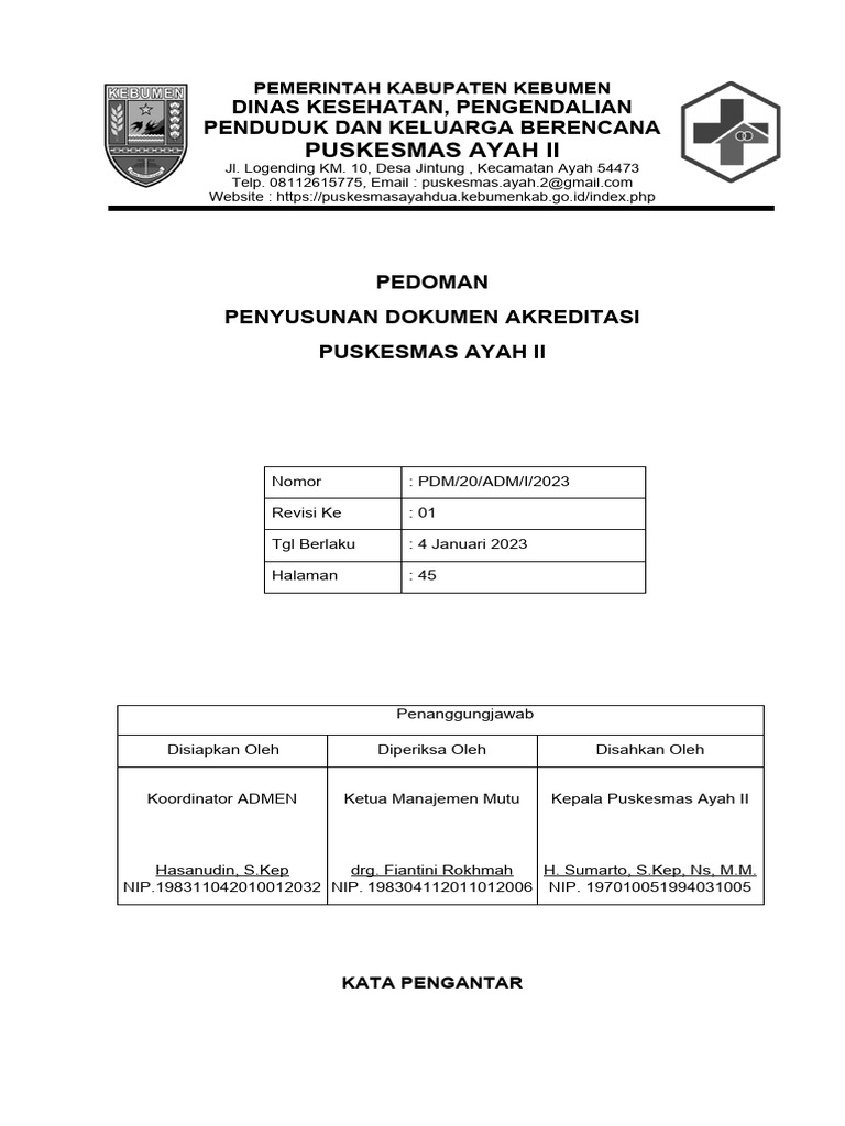 Pedoman Penyusunan Dokumen Akreditasi Pusk Ayah 2 2023 Final | PDF | Bisnis