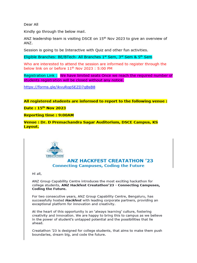 ANZ Session | PDF
