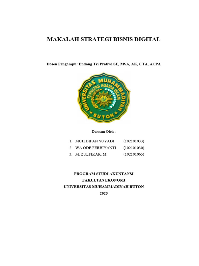 Strategi Bisnis Digital | PDF | Bisnis | Pengelolaan Keuangan & Uang