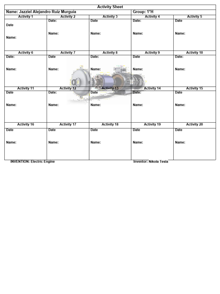 Activity and Attendance Sheet for 1°H | PDF | Intellectual Works ...
