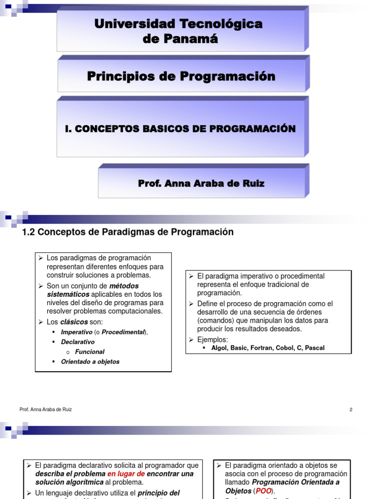 Paradigmas de Programación Esenciales | PDF | Objeto (informática ...
