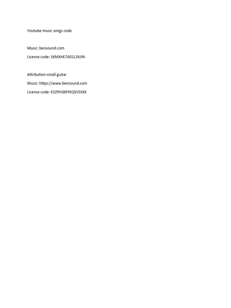 Youtube Music Songs Code | PDF