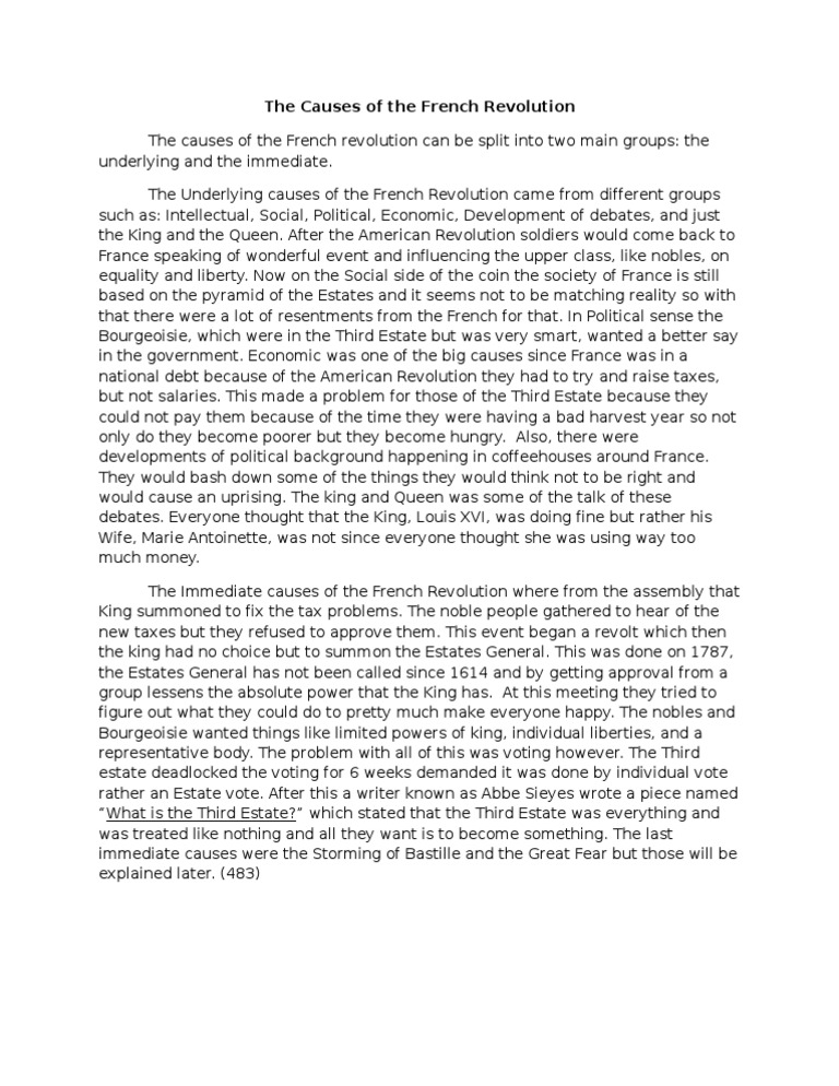 The Causes of The French Revolution | PDF | French Revolution | France