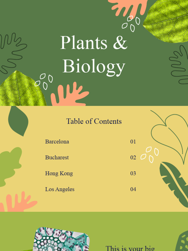 Plants and Biology Green Presentation Green Variant | PDF ...