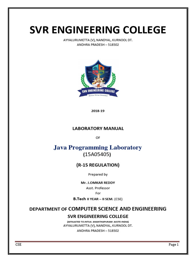 Java Lab Manual | PDF | Eclipse (Software) | Integrated Development ...