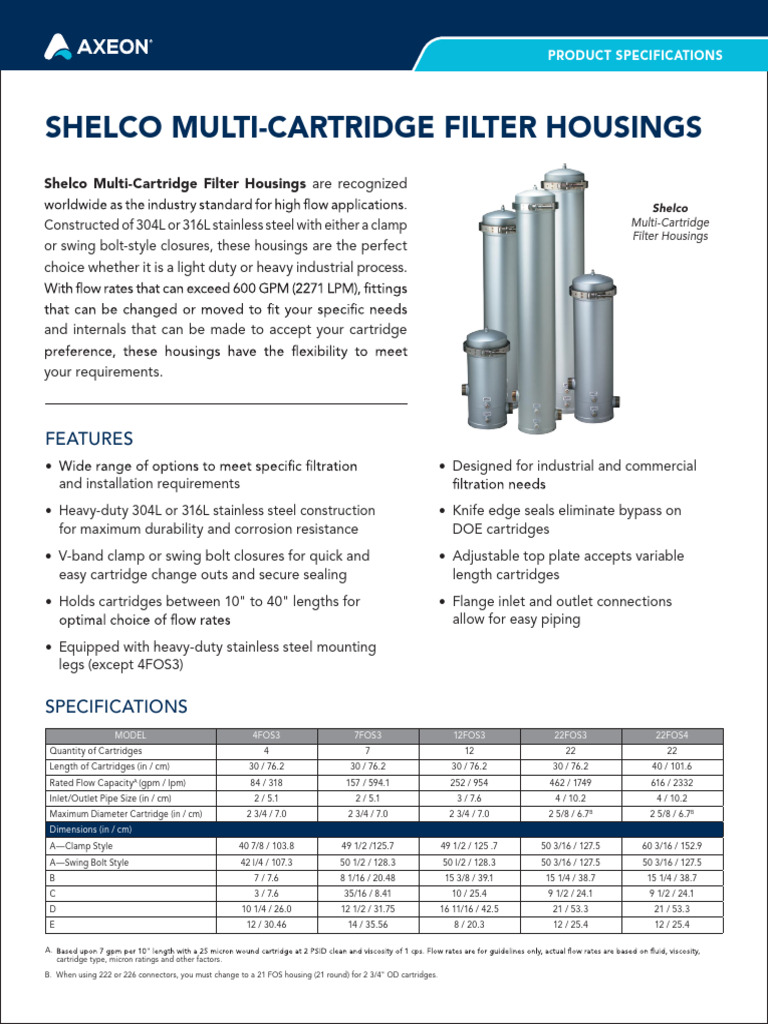 MKT - 656 - A SHELCO - Multi-Cartridge Housing-Final | PDF | Cartridge ...