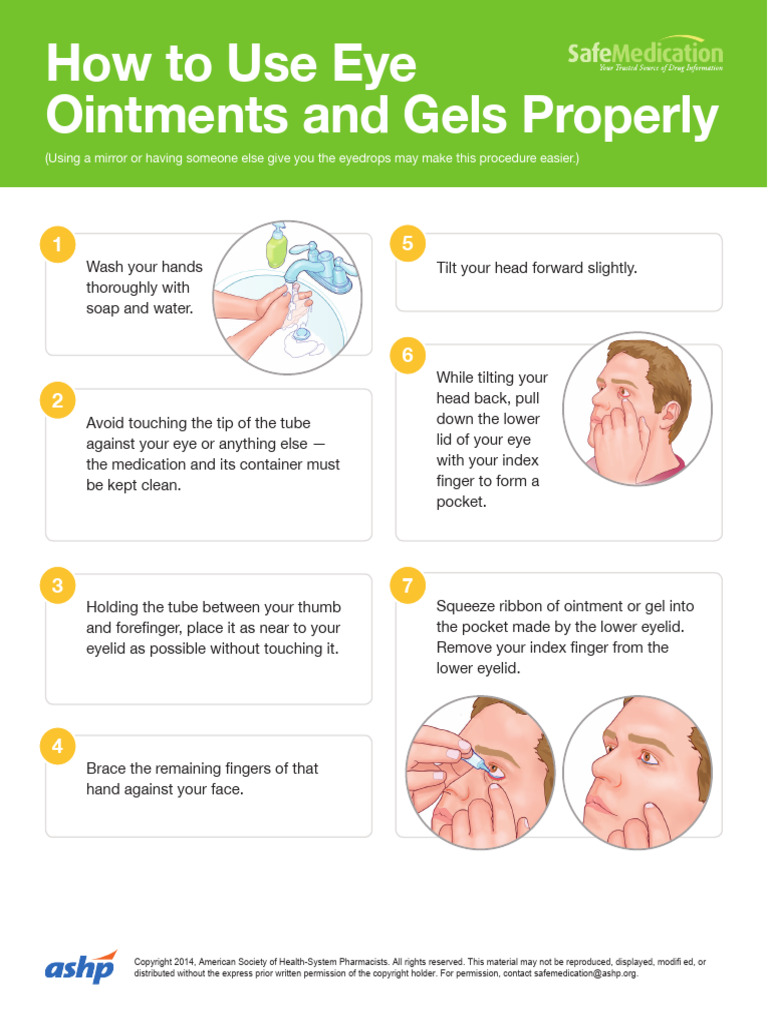 Eye Ointments And Gels Flyer Pdf Topical Medication