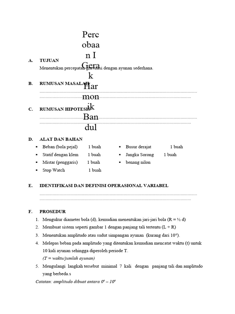 Gelombang Dan Optik(Percobaan 1) | PDF