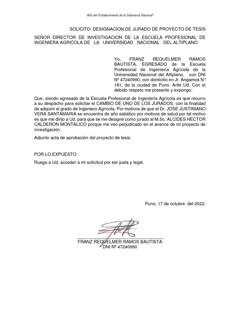 SOLICITO designacion de jurado | PDF