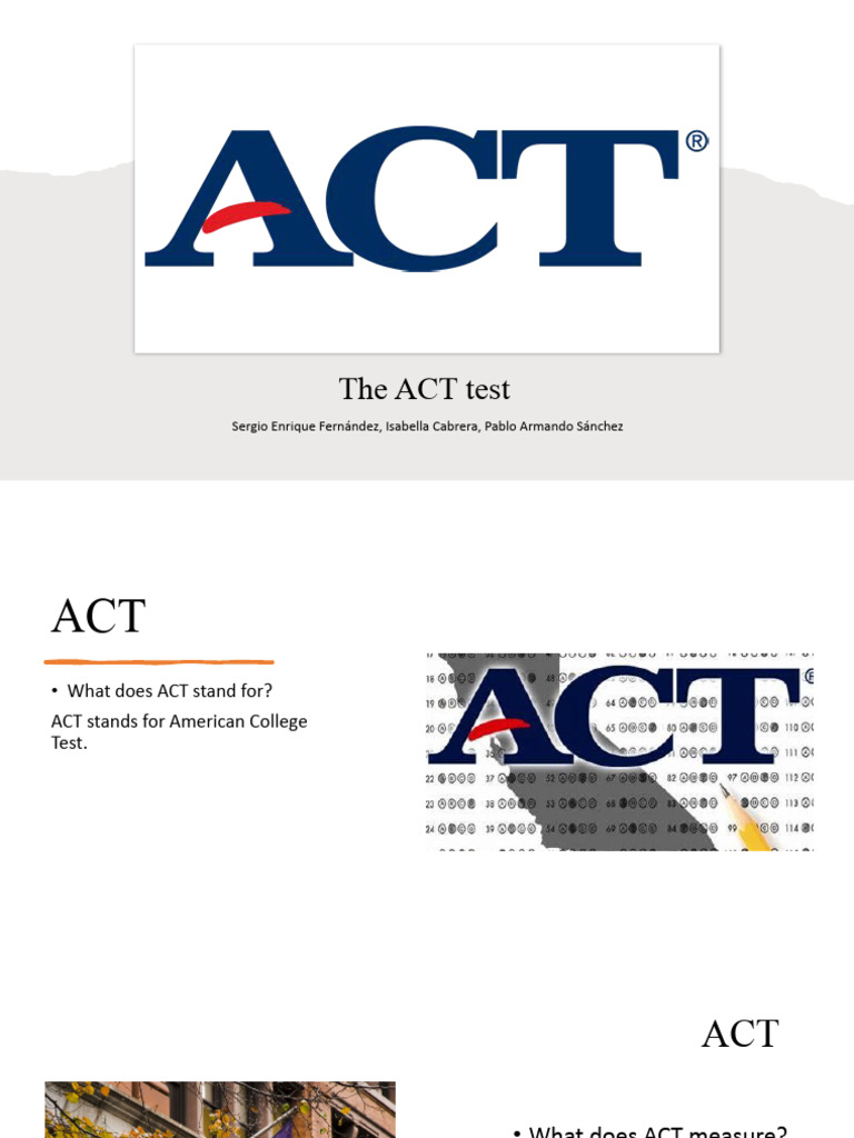 Overview of the ACT Test Structure | PDF | Act (Test) | Science