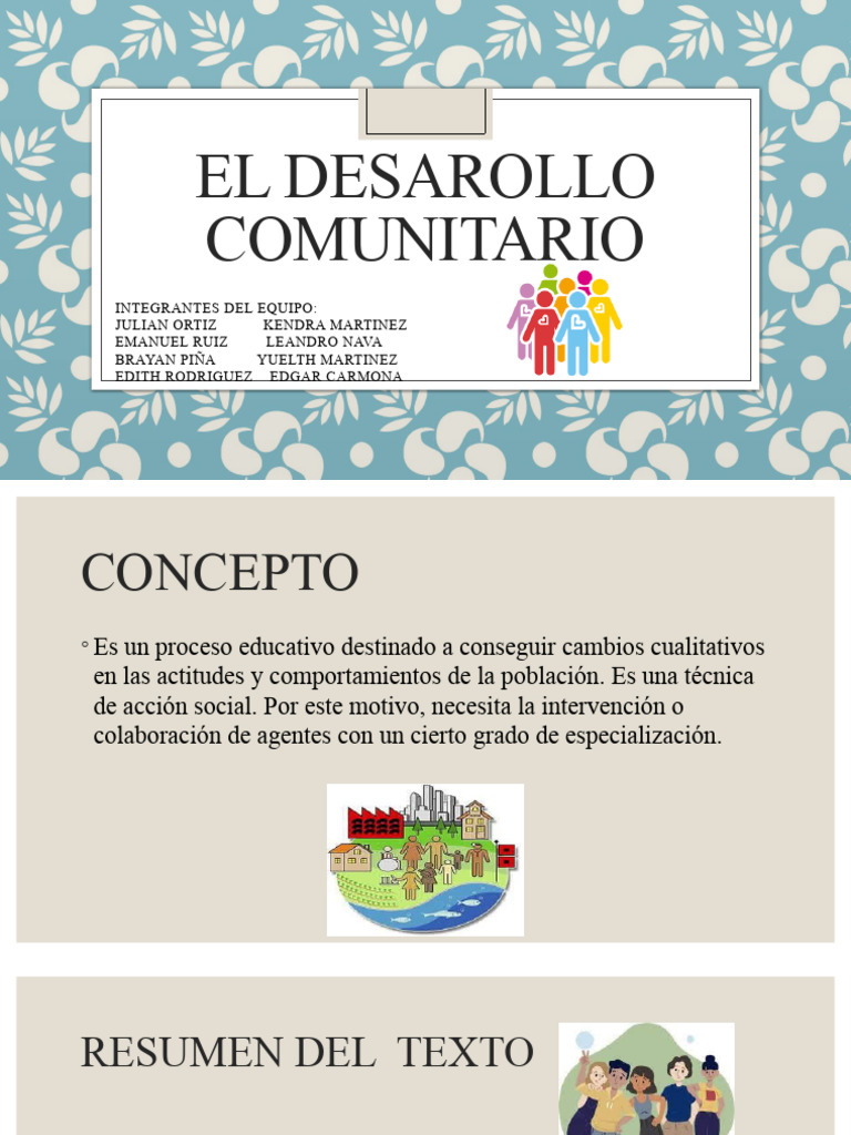 El Desarollo Comunitario | PDF