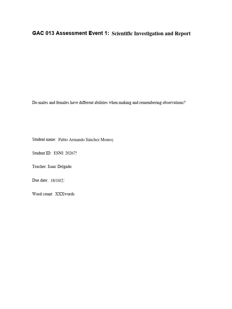 GAC Report Template | PDF