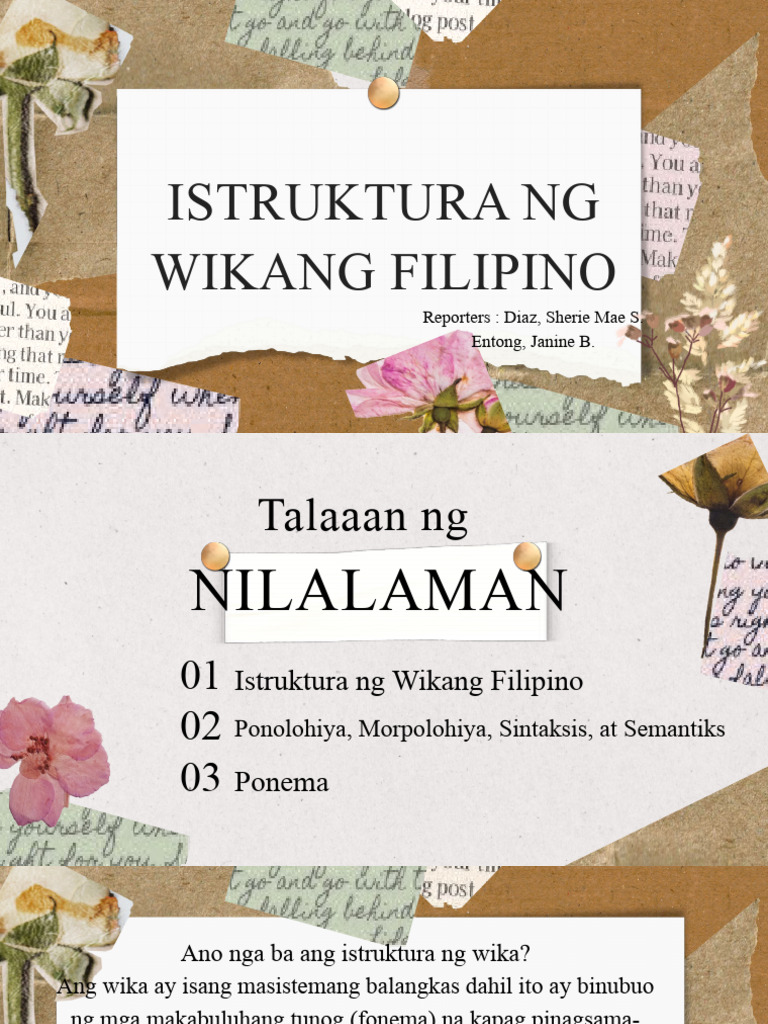 Lesson 11 Estruktura NG Wikang Filipino Ponolohiya at Ponema | PDF