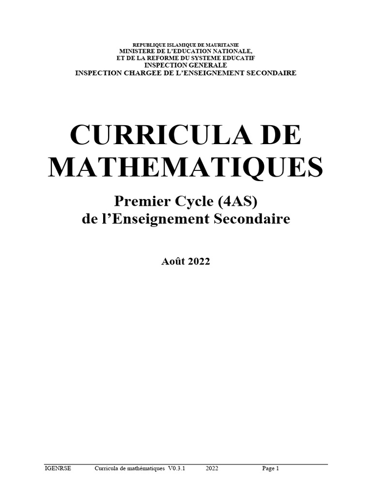 PGM Maths 4 AS082022 V031 | PDF | Fonction trigonométrique | Droite ...