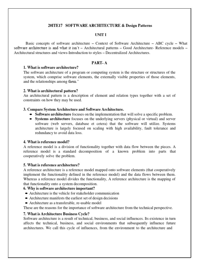 SADP Question Bank | Download Free PDF | Software Architecture | Conceptual Model