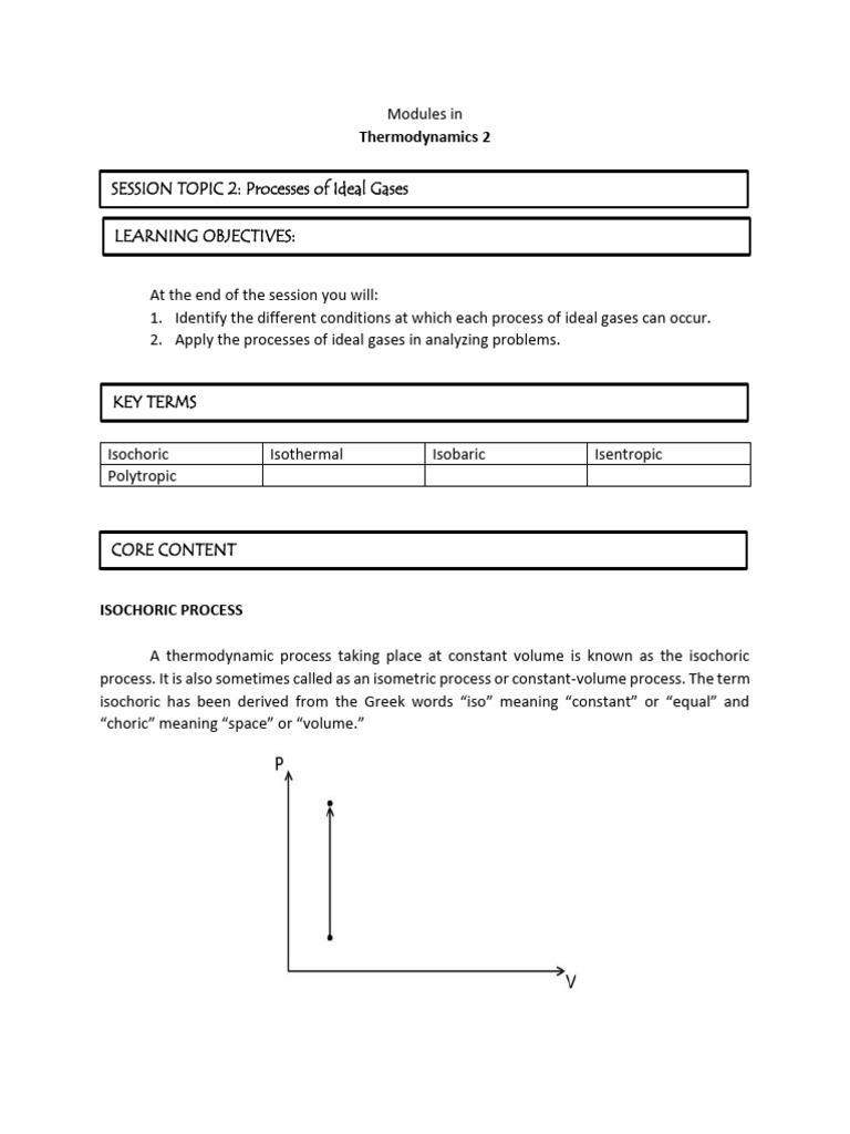 Processes of Ideal Gases | PDF | Heat | Gases Processes of Ideal Gases | PDF | Heat | Gases