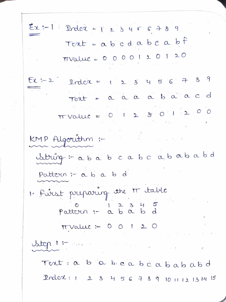 KMP Algorithm and Pattern Matching | PDF