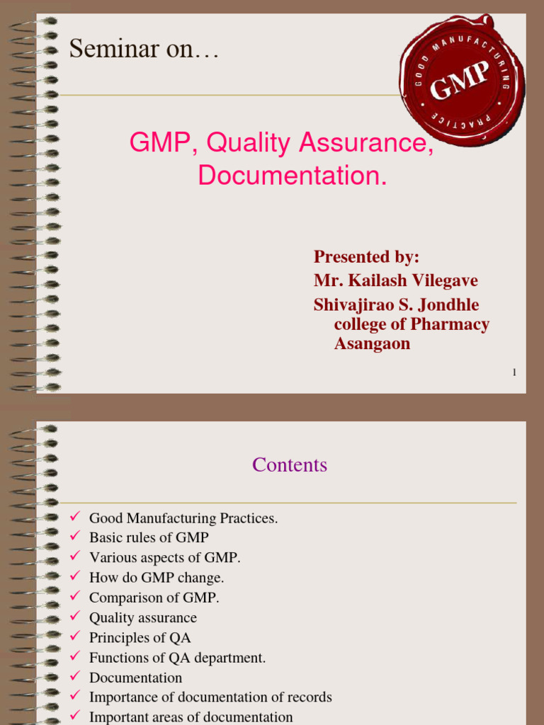 GMP QA Documentation | PDF | Quality Assurance | Packaging And Labeling