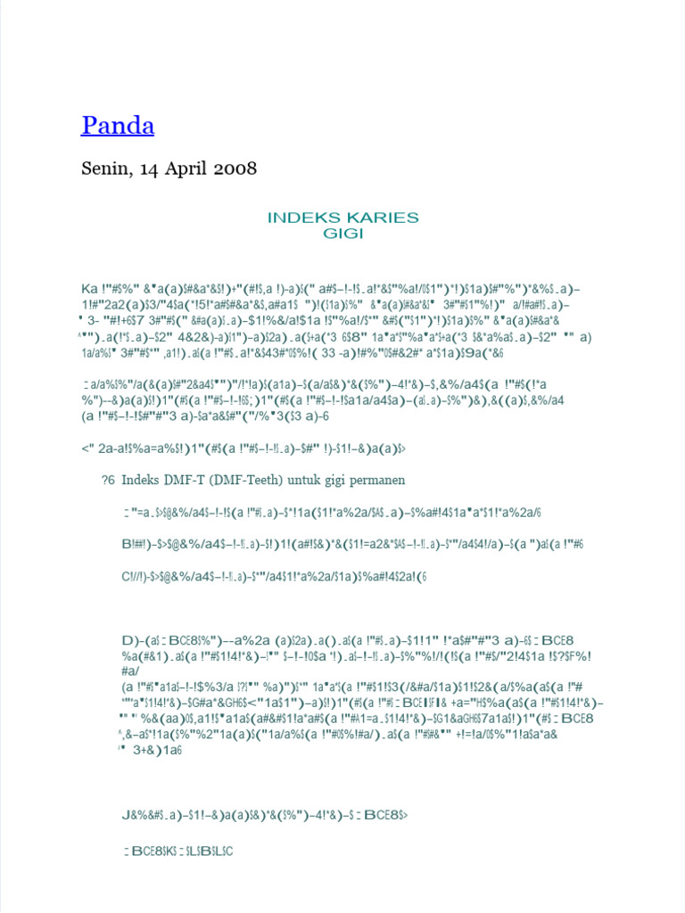 PDF Cara Menghitung DMF T | PDF