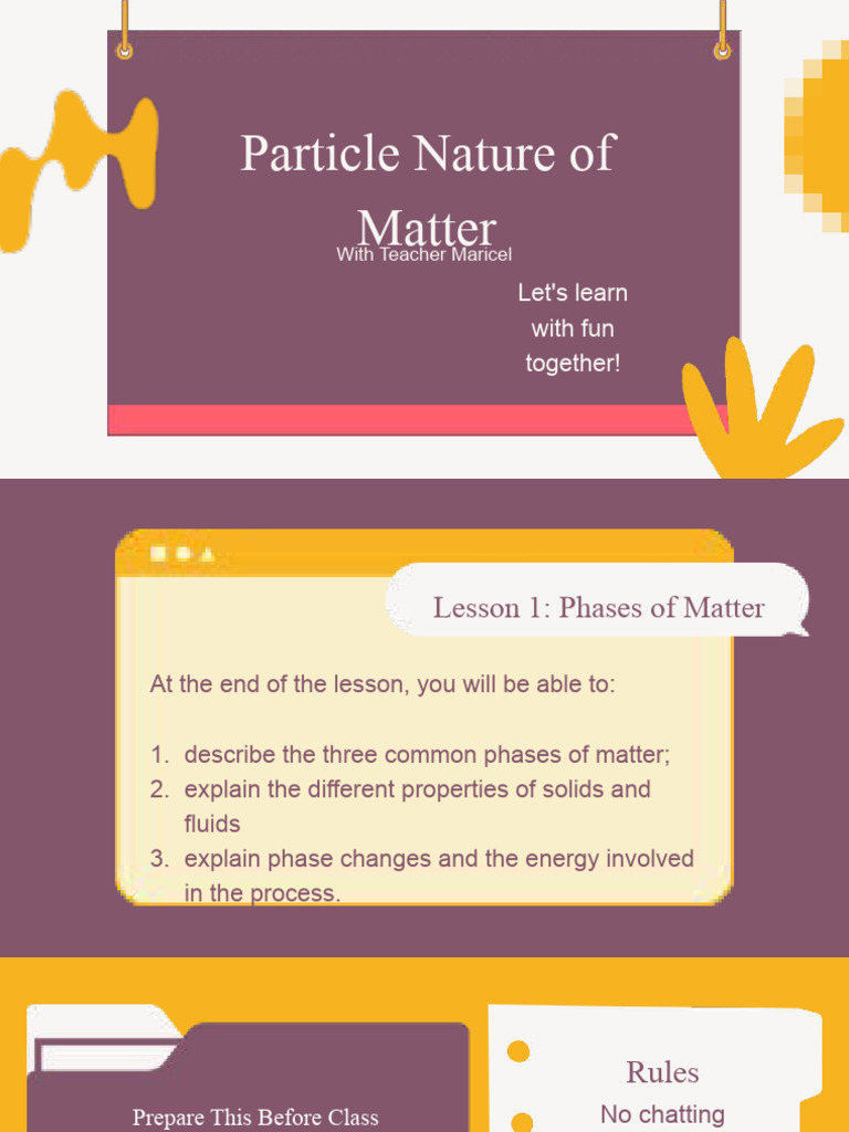 Unit 9 Particle Nature of Matter | PDF | Molecules | Gases