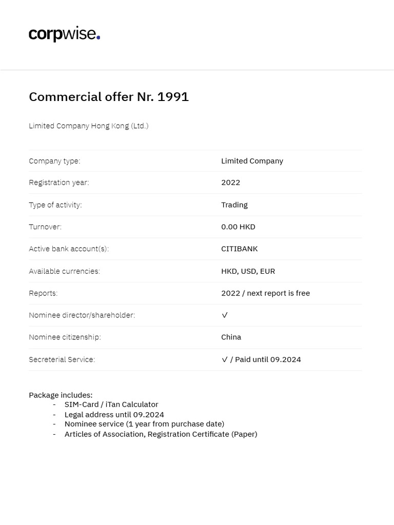 corpwise_offer_1991 | PDF