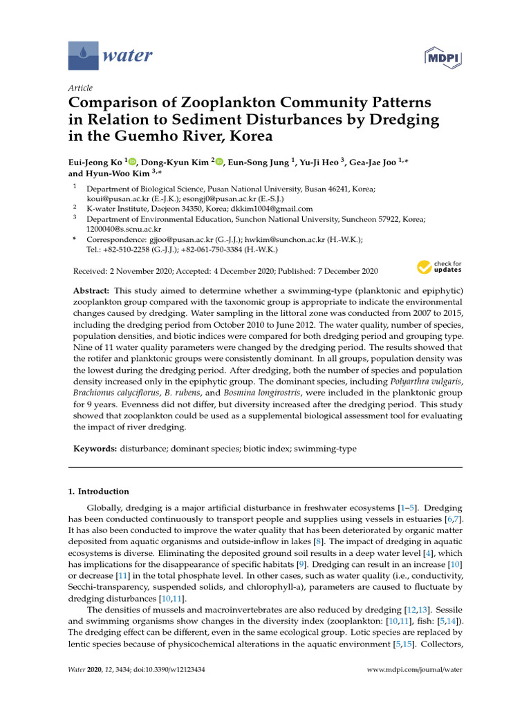 Comparison of Zooplankton Community Patterns in Re | PDF | Ecosystem | Aquatic Ecosystem