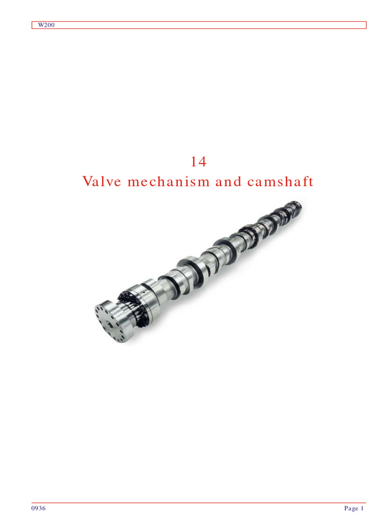 Chapter 14 - Valve Mechanism and Camshaft | PDF | Manufactured Goods | Vehicle Technology