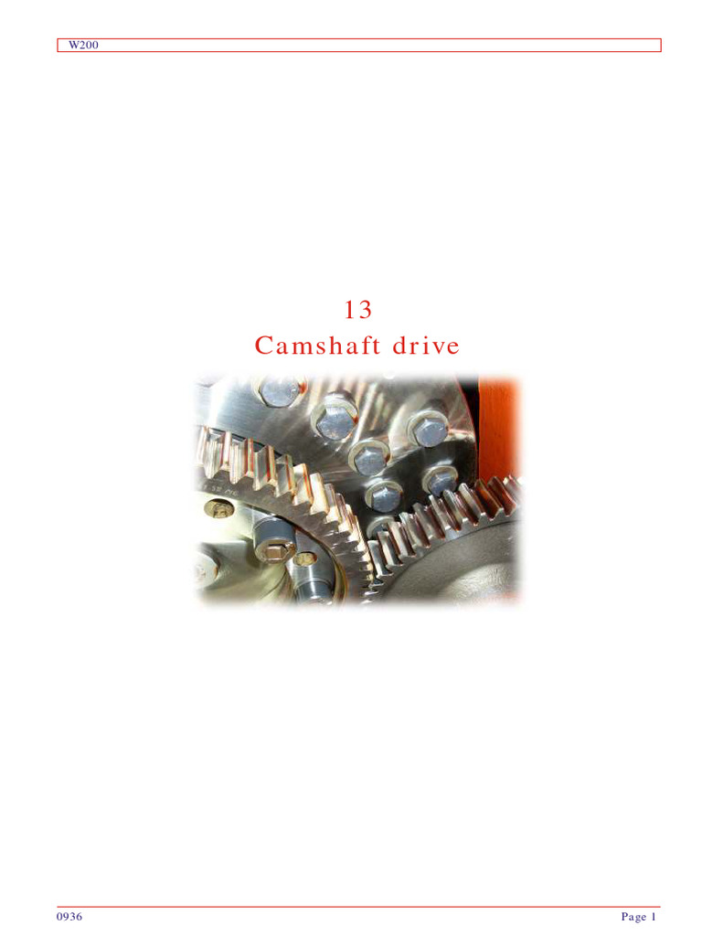 Chapter 13 - Camshaft Drive | PDF | Engines | Machines
