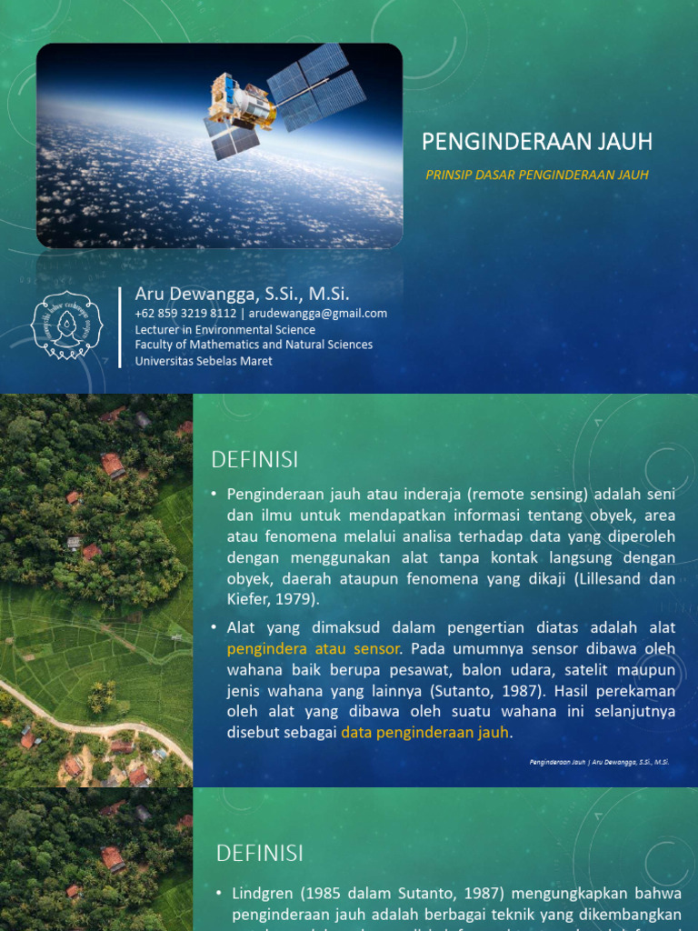 PENGINDERAAN JAUH 2 - PRINSIP DASAR INDERAJA - Compressed | PDF