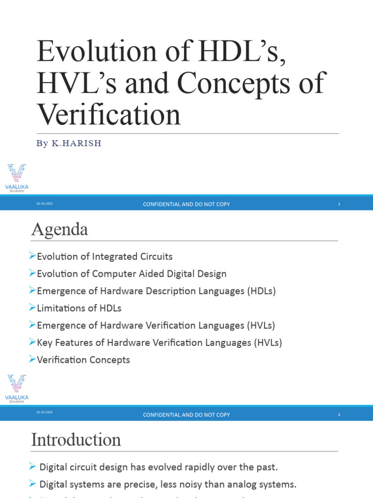 Seminar On HDL's and HVL's | PDF | Hardware Description Language ...