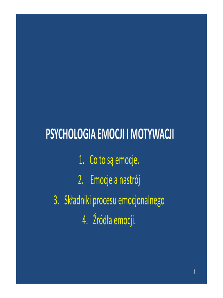 Emocje | PDF