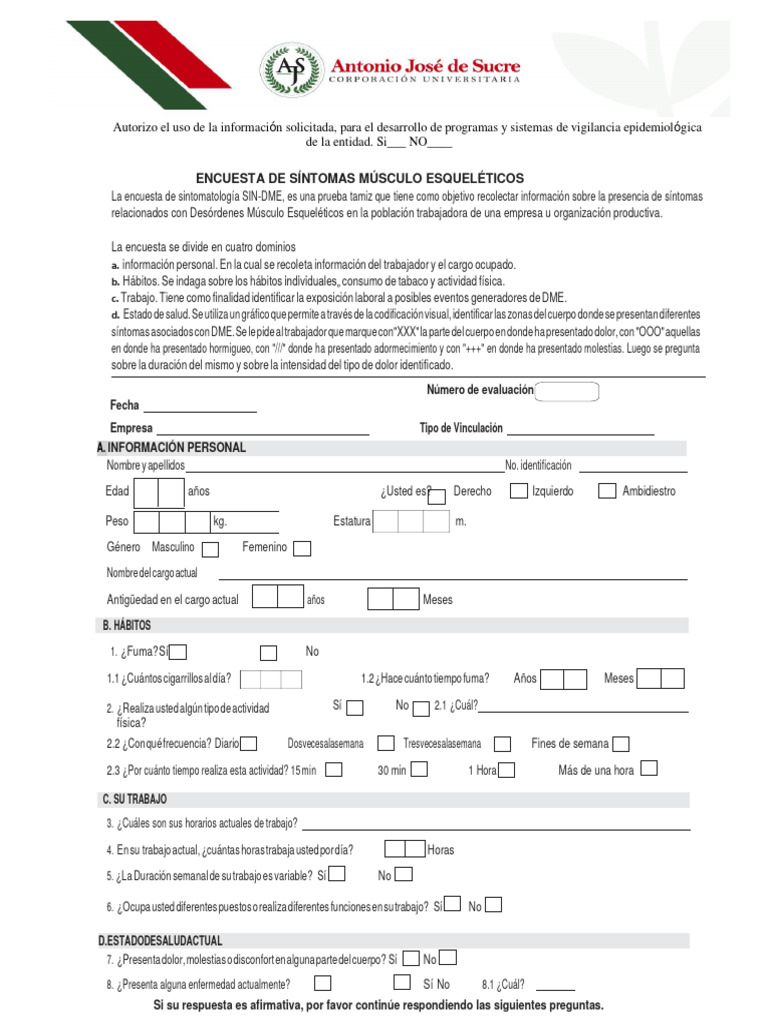 15 Encuesta Sin-Dme | PDF | Anatomía humana