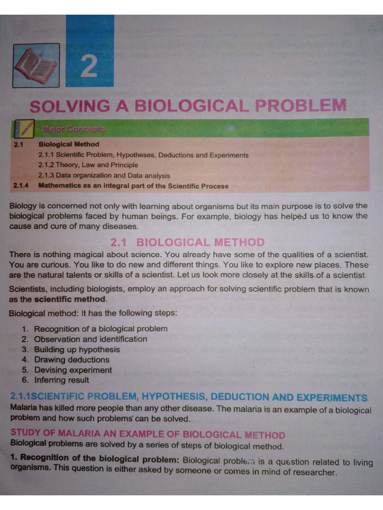 9th Class Biology Book Ch2 Federal Board Eng Med | PDF