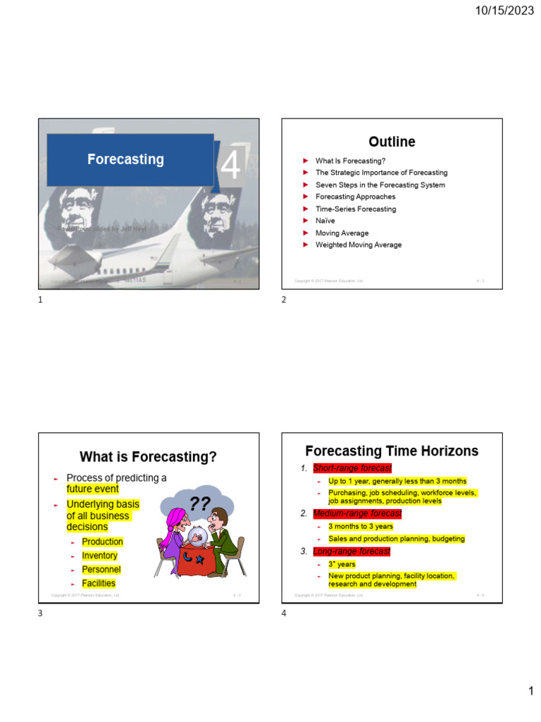 Outline: Forecasting | PDF | Forecasting | Time Series