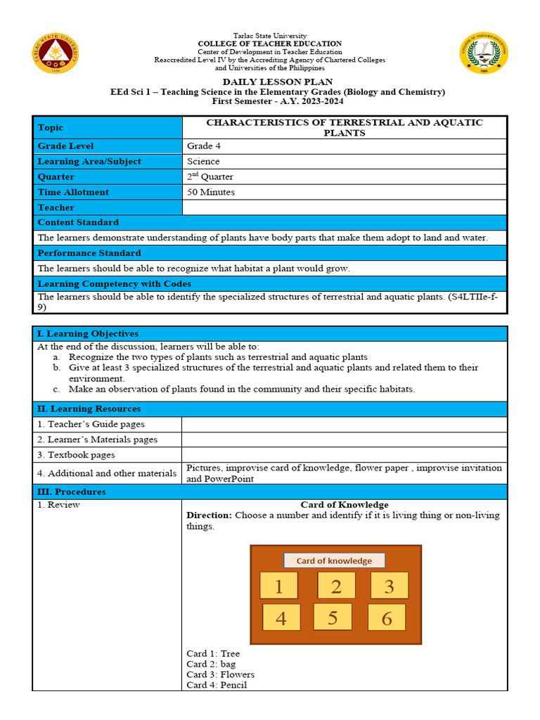 Final DLP | PDF | Plants | Leaf