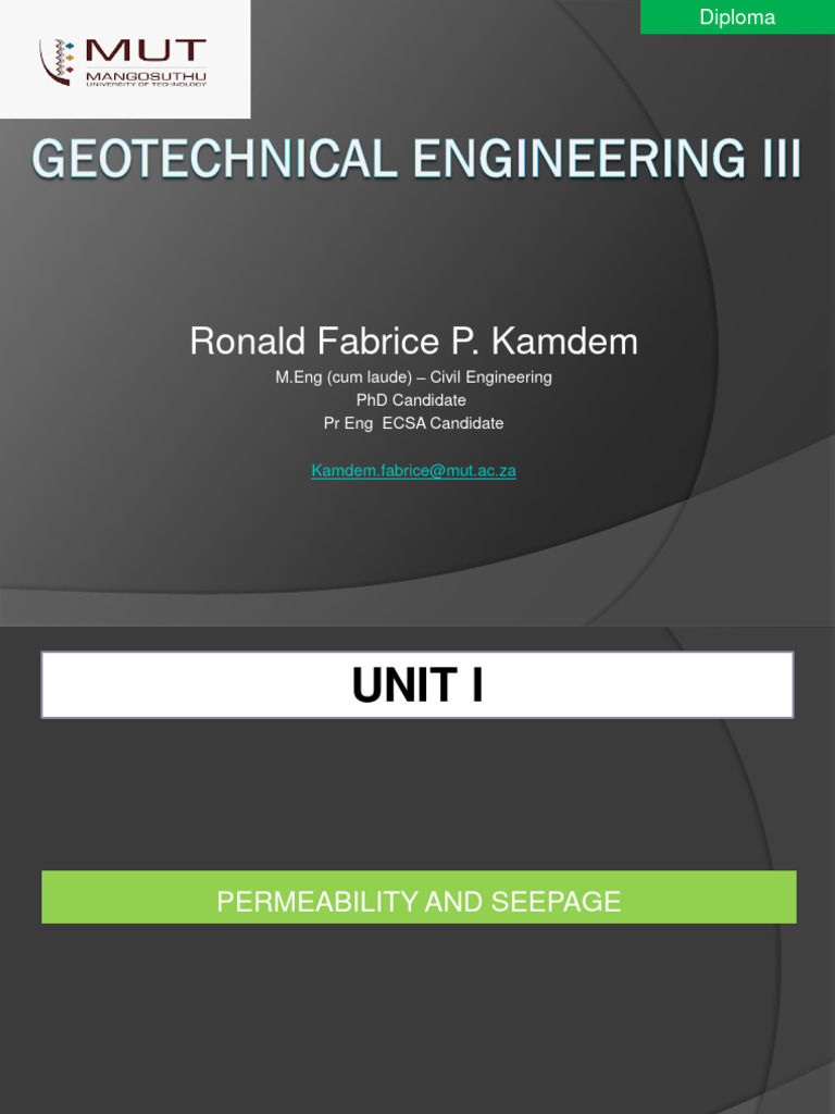 Permeability and Seepage _ Unit i | PDF | Soil Mechanics | Permeability ...