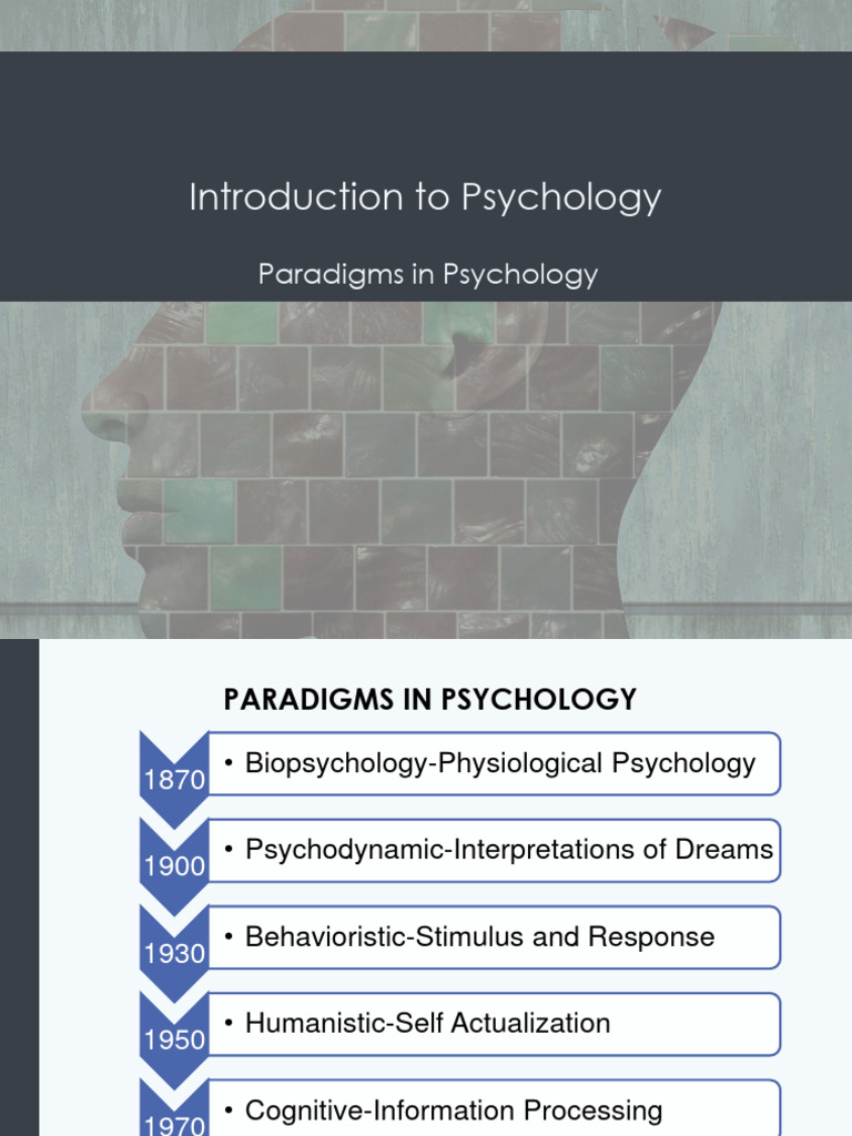Psy Paradigms | PDF | Id | Psychology