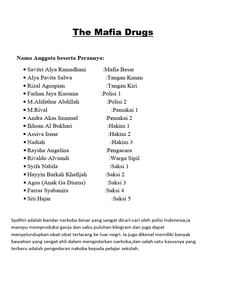 The Mafia Drugs | PDF | Ilmu Sosial
