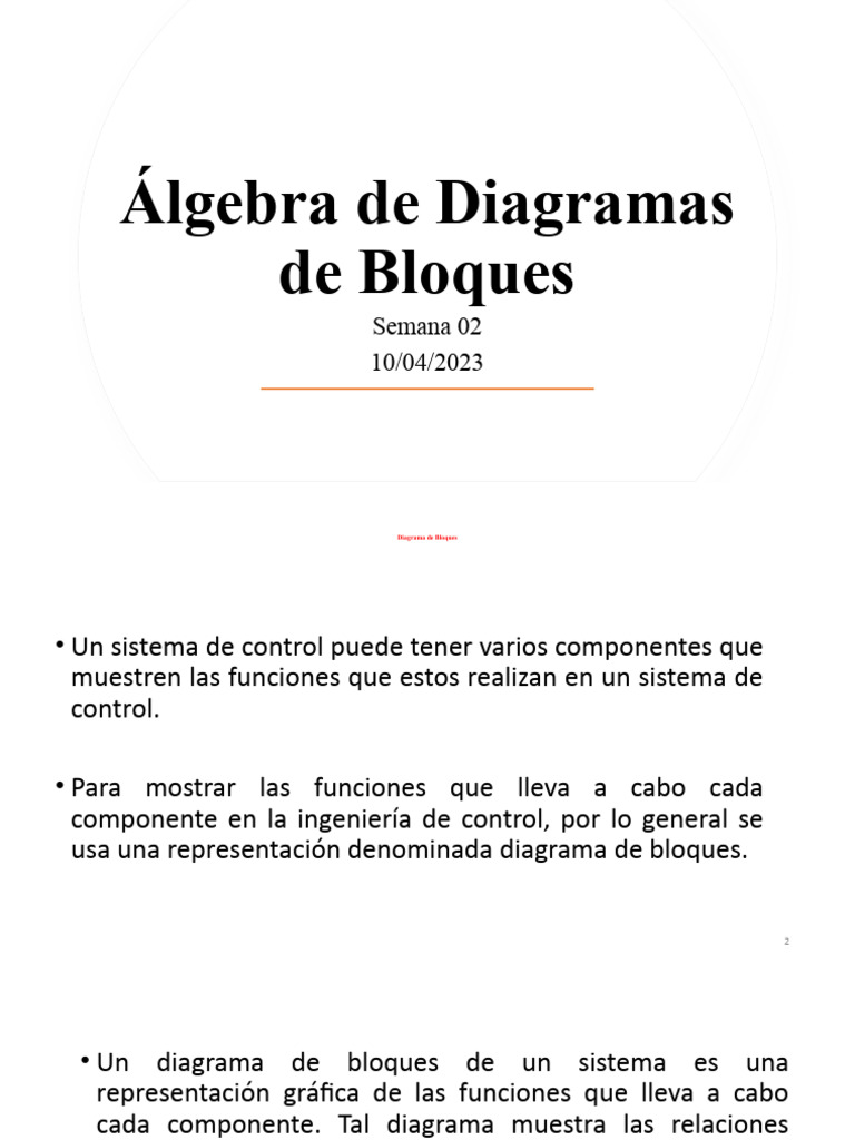 Álgebra de Diagramas de Bloques | PDF | Función (Matemáticas) | Matemáticas Aplicadas