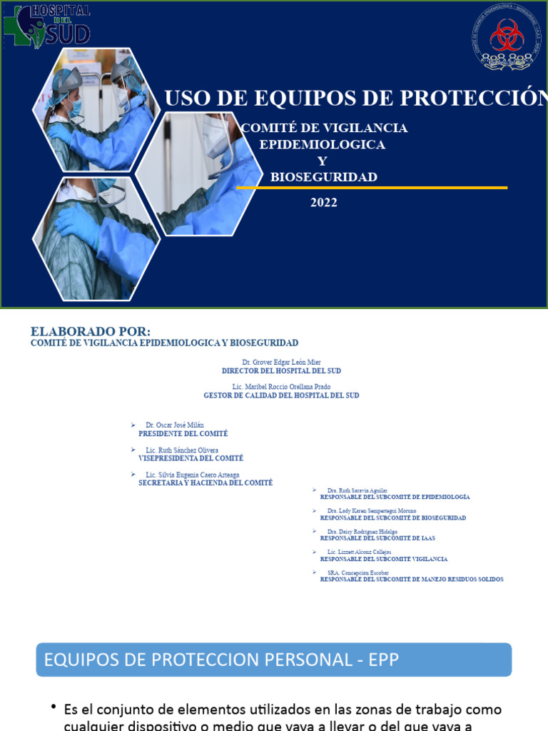 USO DE EPP | PDF | Medicina | Cuidado de la salud