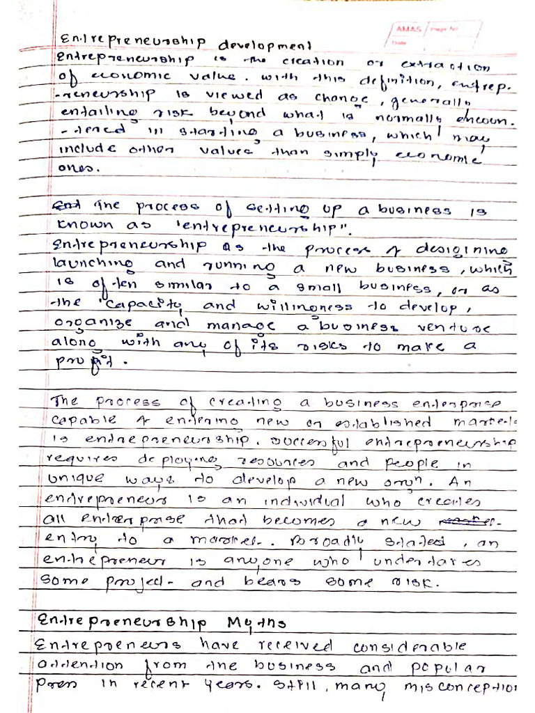 Entrepreneurship Development | PDF