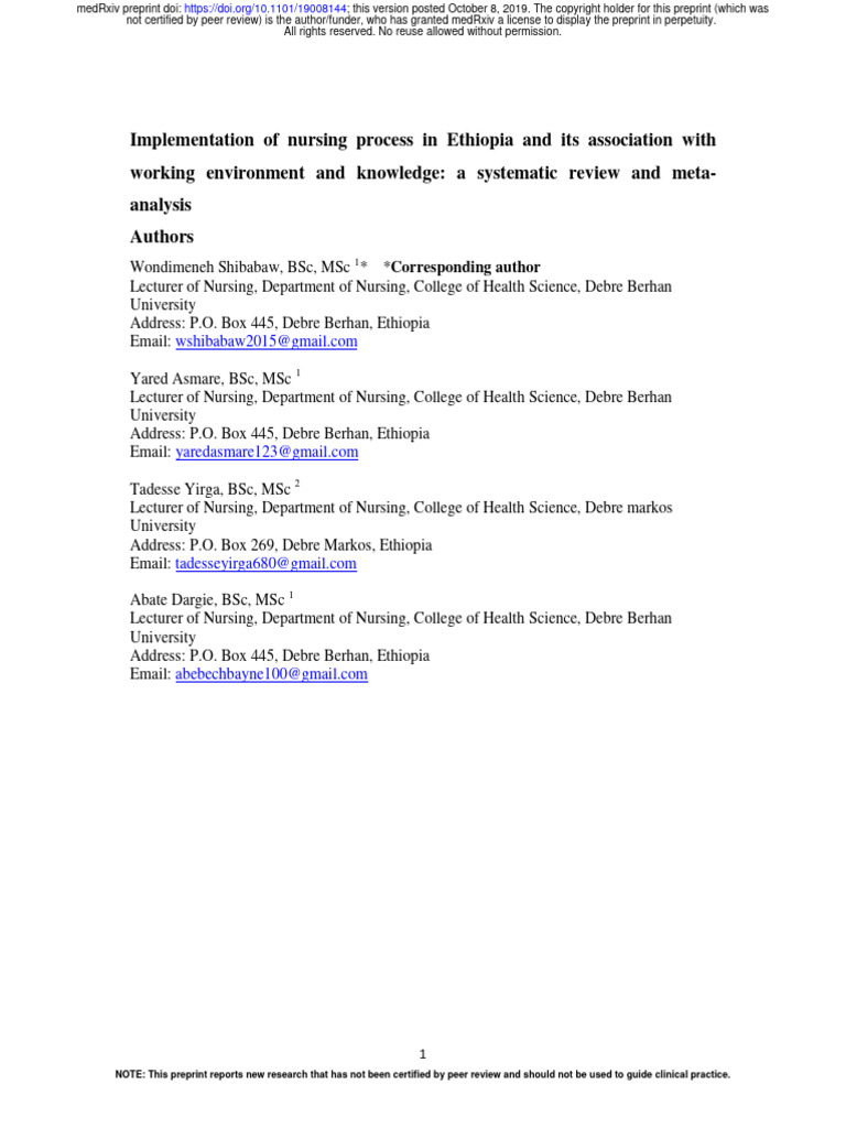 Nursing process | PDF | Nursing | Systematic Review