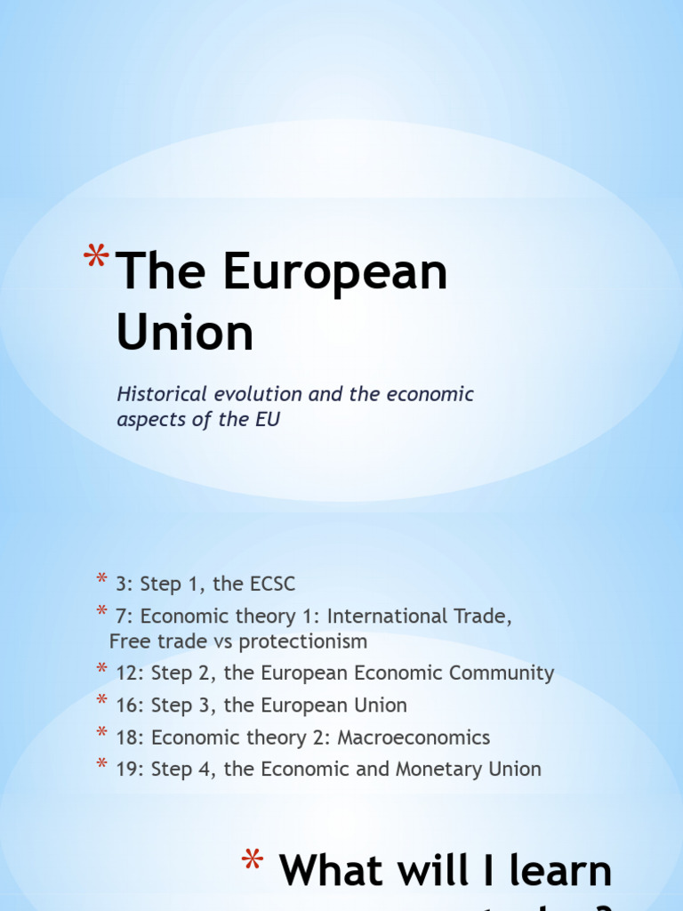 EU Economics and International Trade | PDF | European Union | Free Trade