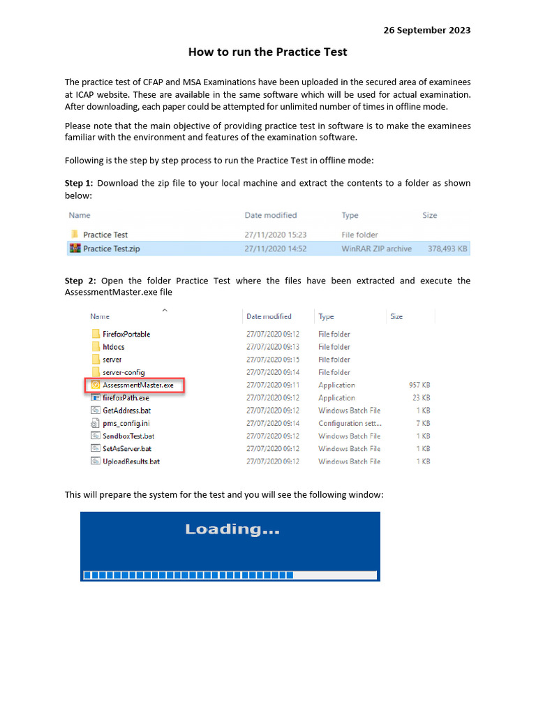 How-to-run-the-Practice-Test-CFAP-MSA | PDF | Password | Computer File