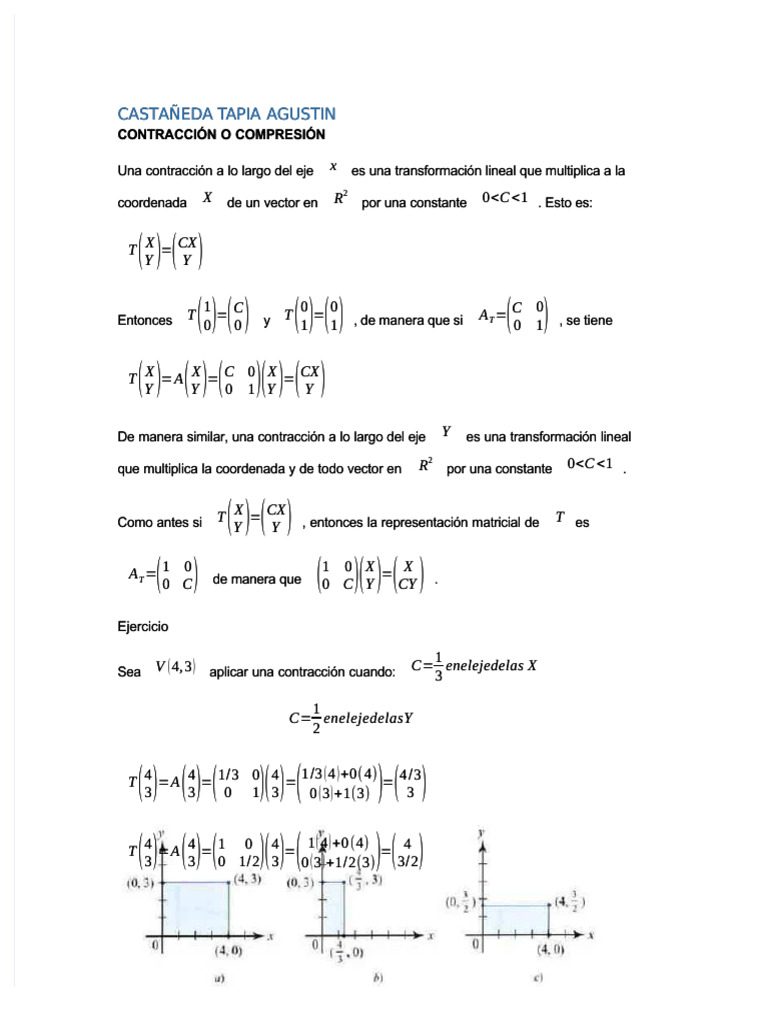 PDF Contraccion Lineal - Compress | PDF | Geometría | Álgebra lineal