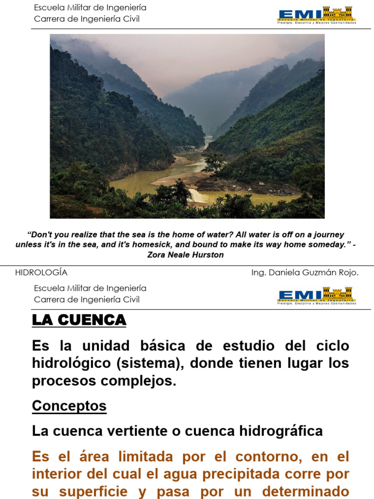 Cuencas Hidrográficas: Conceptos Clave | PDF | Cuenca de drenaje ...