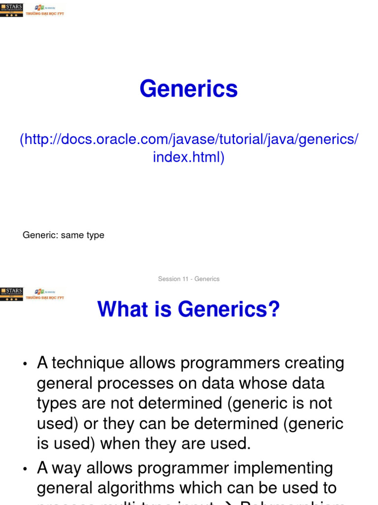Generics | PDF | Class (Computer Programming) | Method (Computer ... Generics | PDF | Class (Computer Programming) | Method (Computer ...